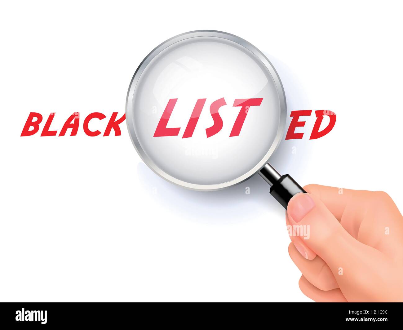 Blacklisting blacklisted blacklist Stock Vector Images - Alamy
