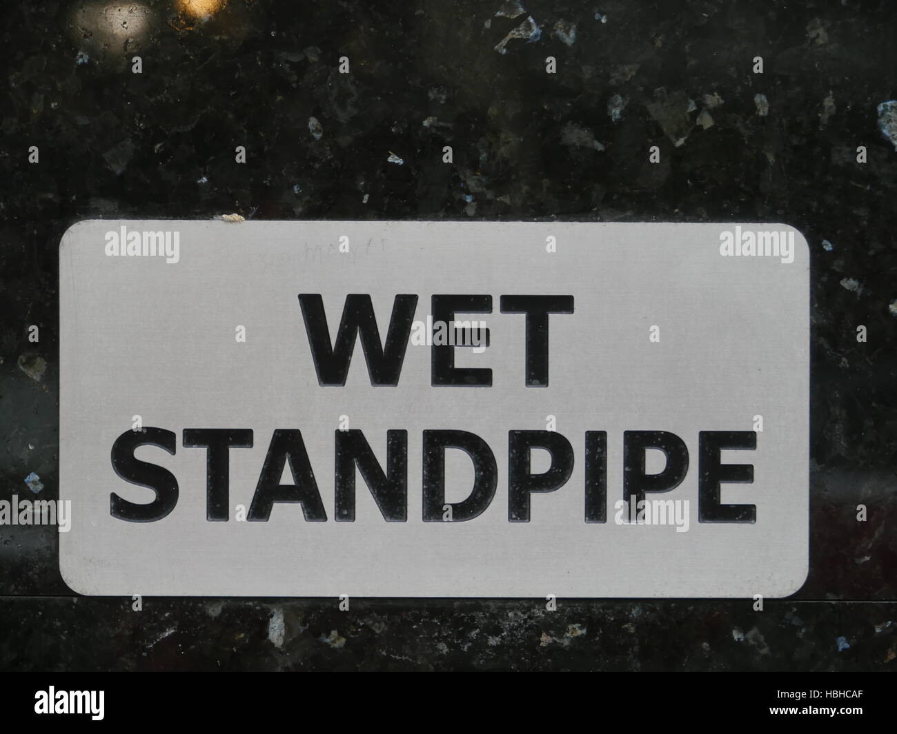 Wet standpipe signboard Stock Photo - Alamy