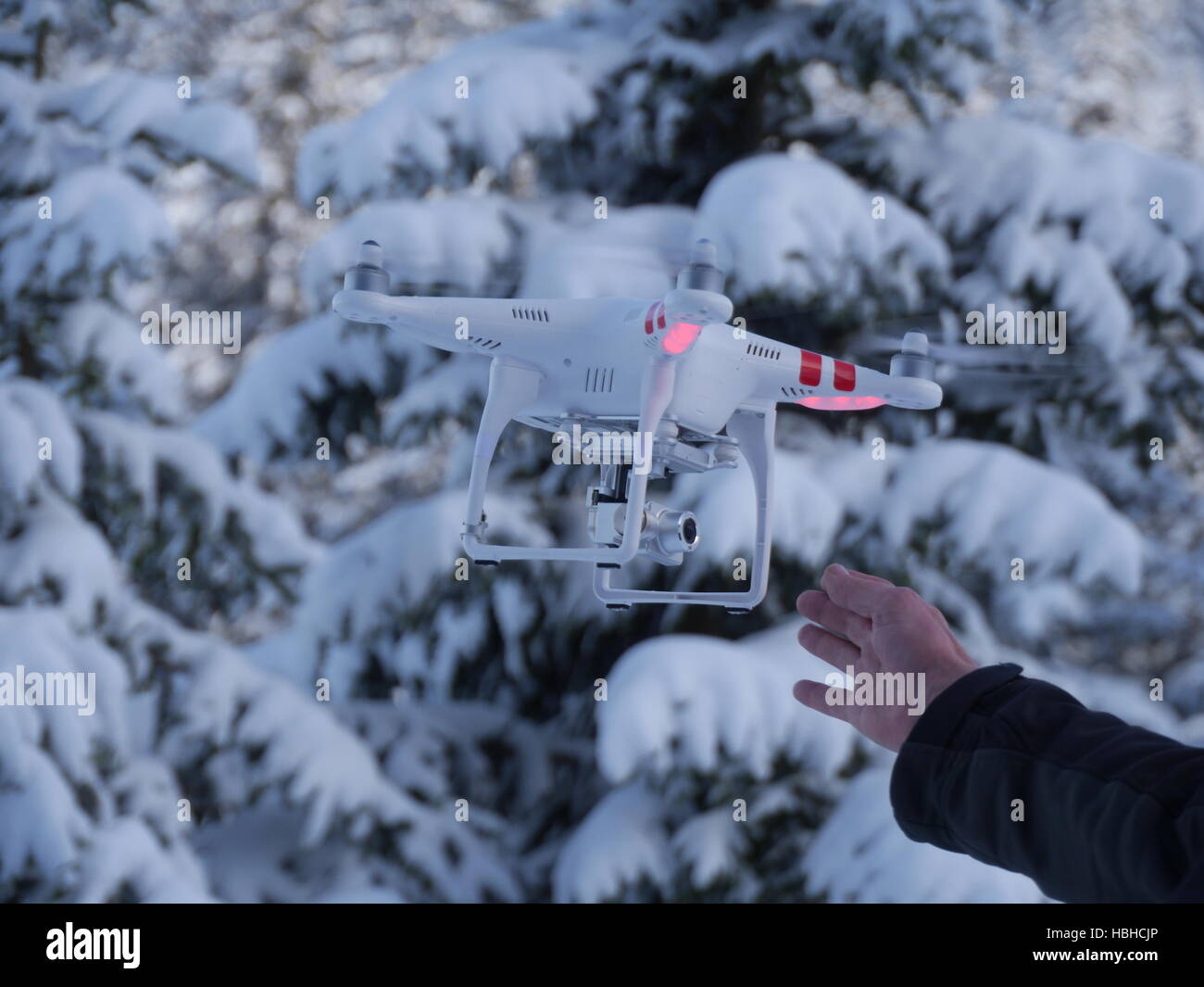 drone flying in winter Stock Photo - Alamy
