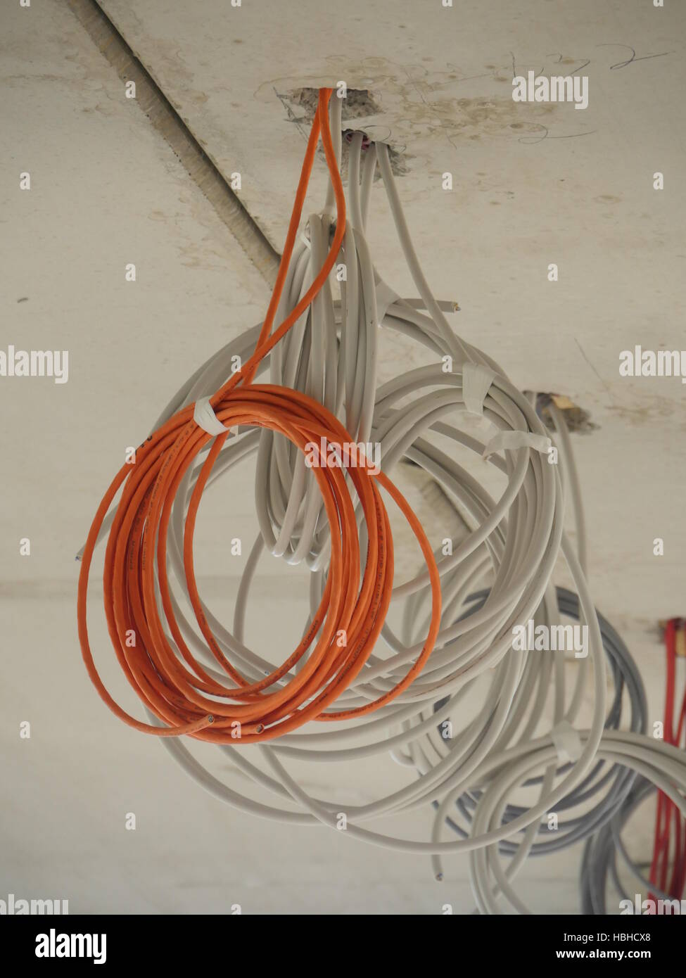 Electrical cables wires hanging out hi-res stock photography and images ...