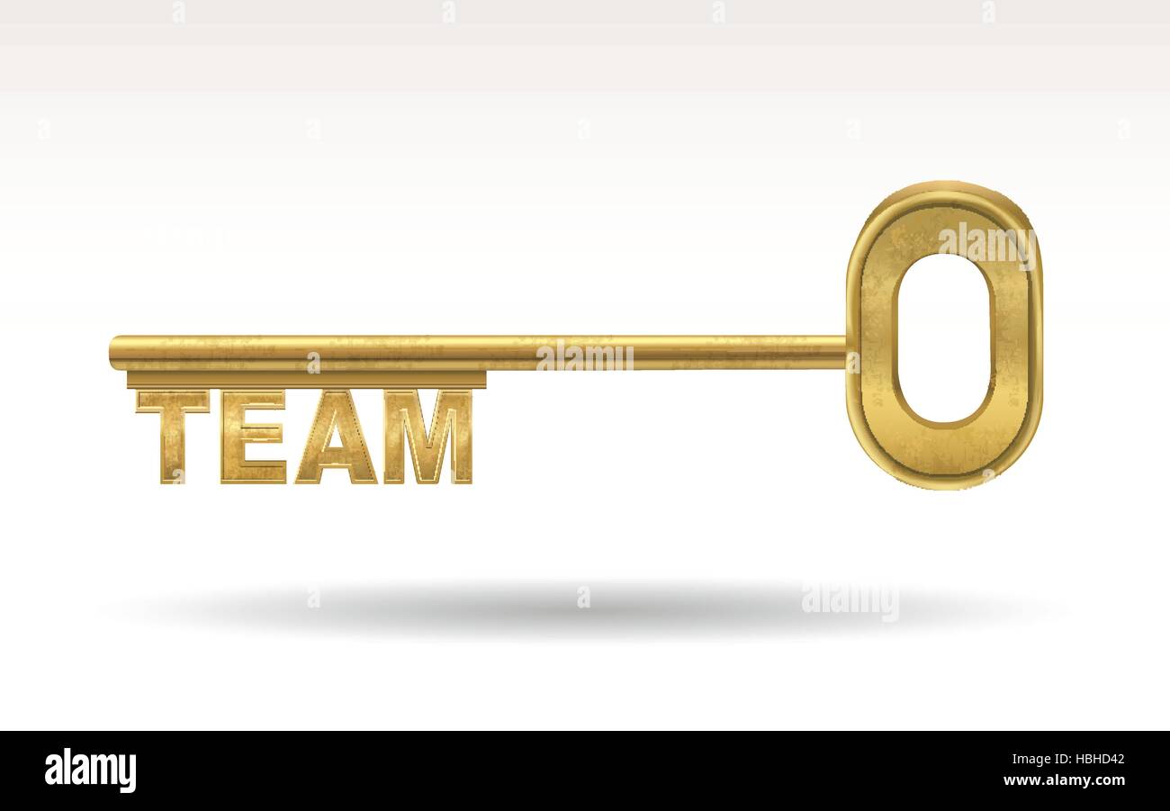 team - golden key isolated on white background Stock Vector Image & Art ...