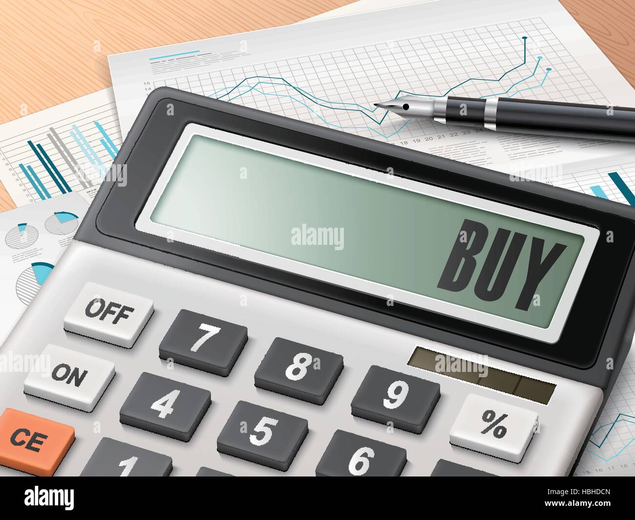 calculator with the word buy on the display Stock Vector Image & Art ...