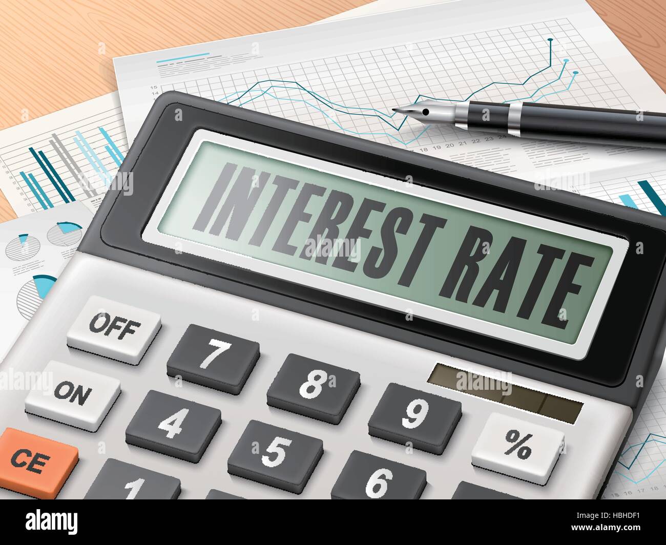Interest rate on savings Stock Vector Images - Alamy