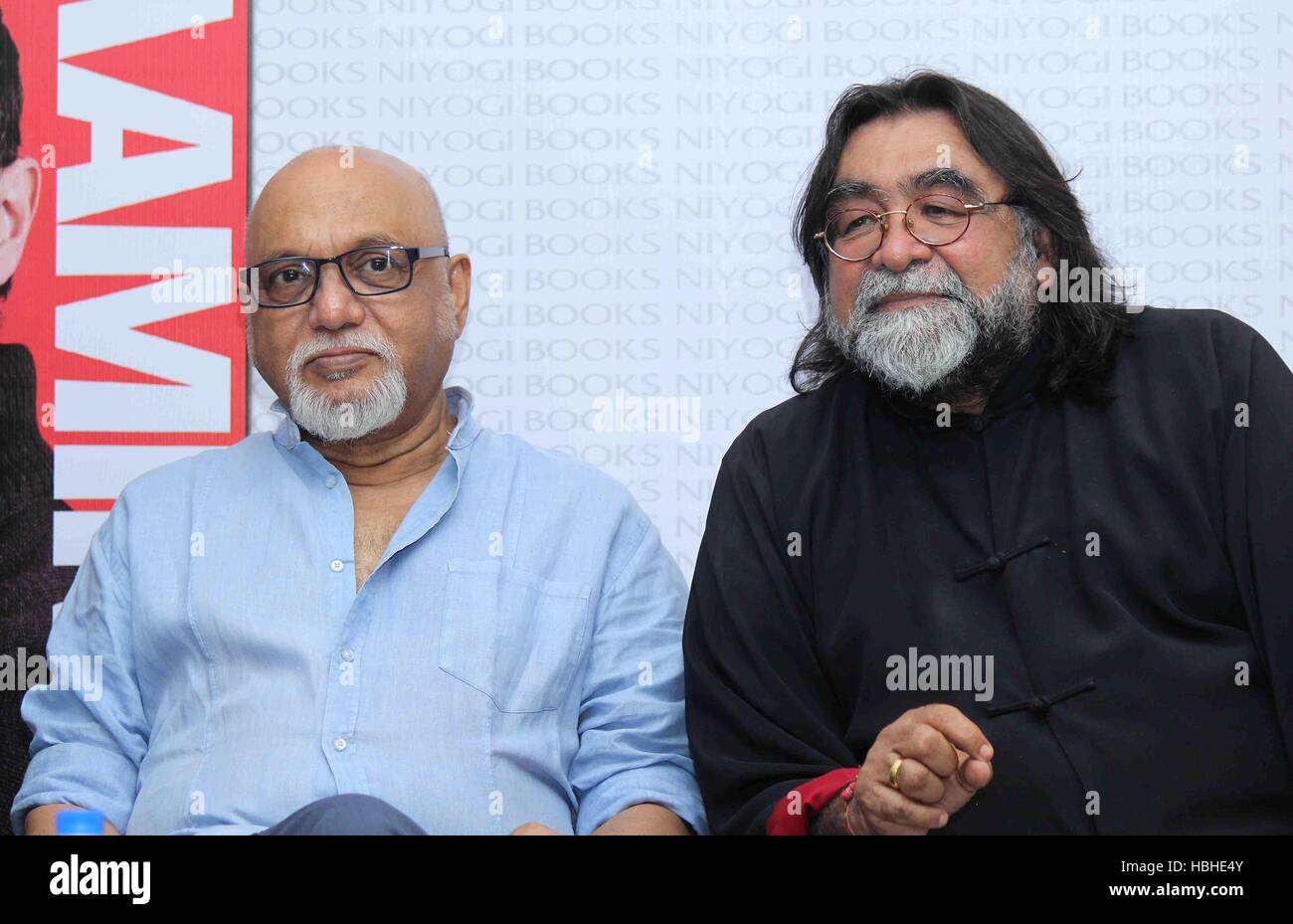Bollywood filmmakers Pritish Nandy and Prahlad Kakkar the launch of ...