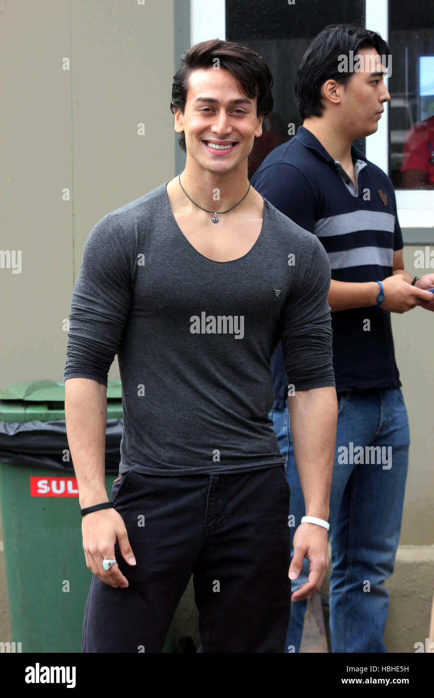 Bollywood actor Tiger Shroff during celebrity football match organized ...