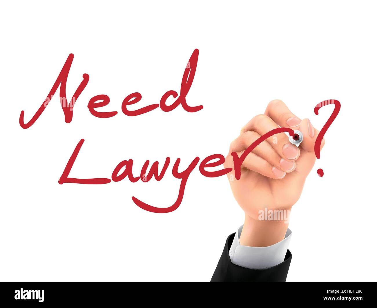 need lawyer words written by hand on a transparent board Stock Vector ...