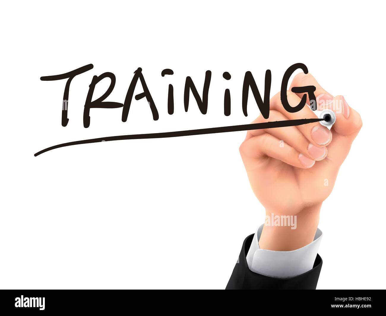 Training word written 3d hi-res stock photography and images - Alamy