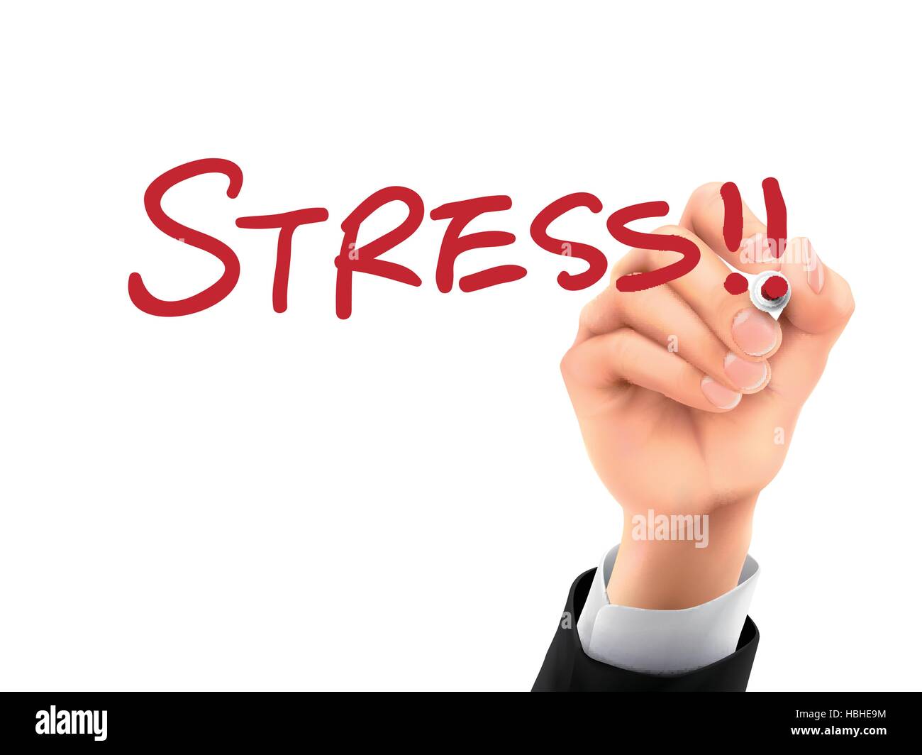 stress word written by hand on a transparent board Stock Vector Image ...