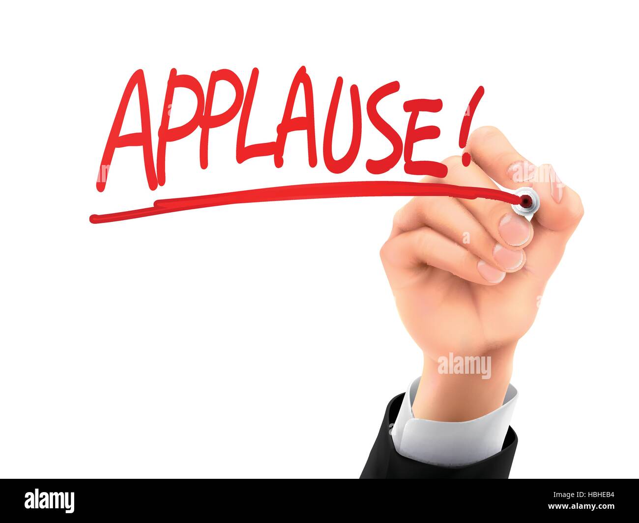applause word written by hand on a transparent board Stock Vector Image ...