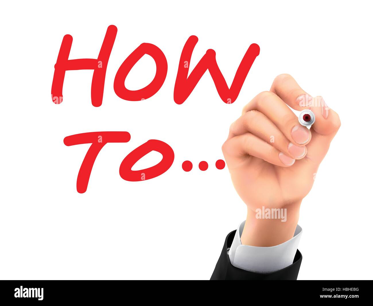 how to words written by hand on a transparent board Stock Vector Image ...
