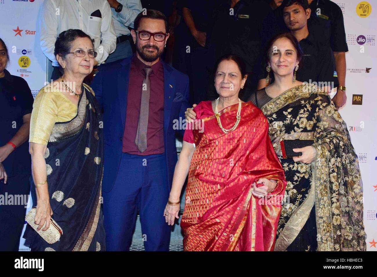 Bollywood actor Aamir Khan Zeenat Hussain Nikhat Khan during opening ...