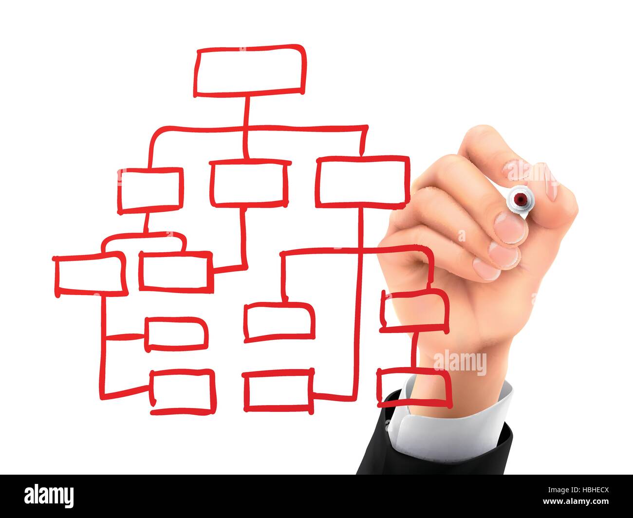 Company org chart Stock Vector Images - Alamy