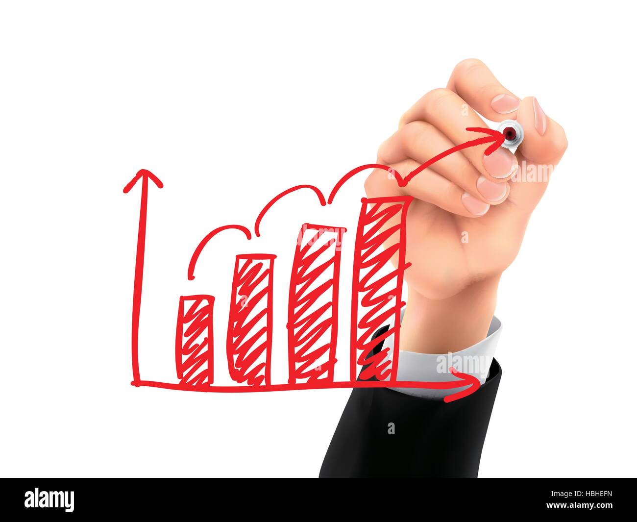 Hand drawing financial graph on Stock Vector Images - Alamy