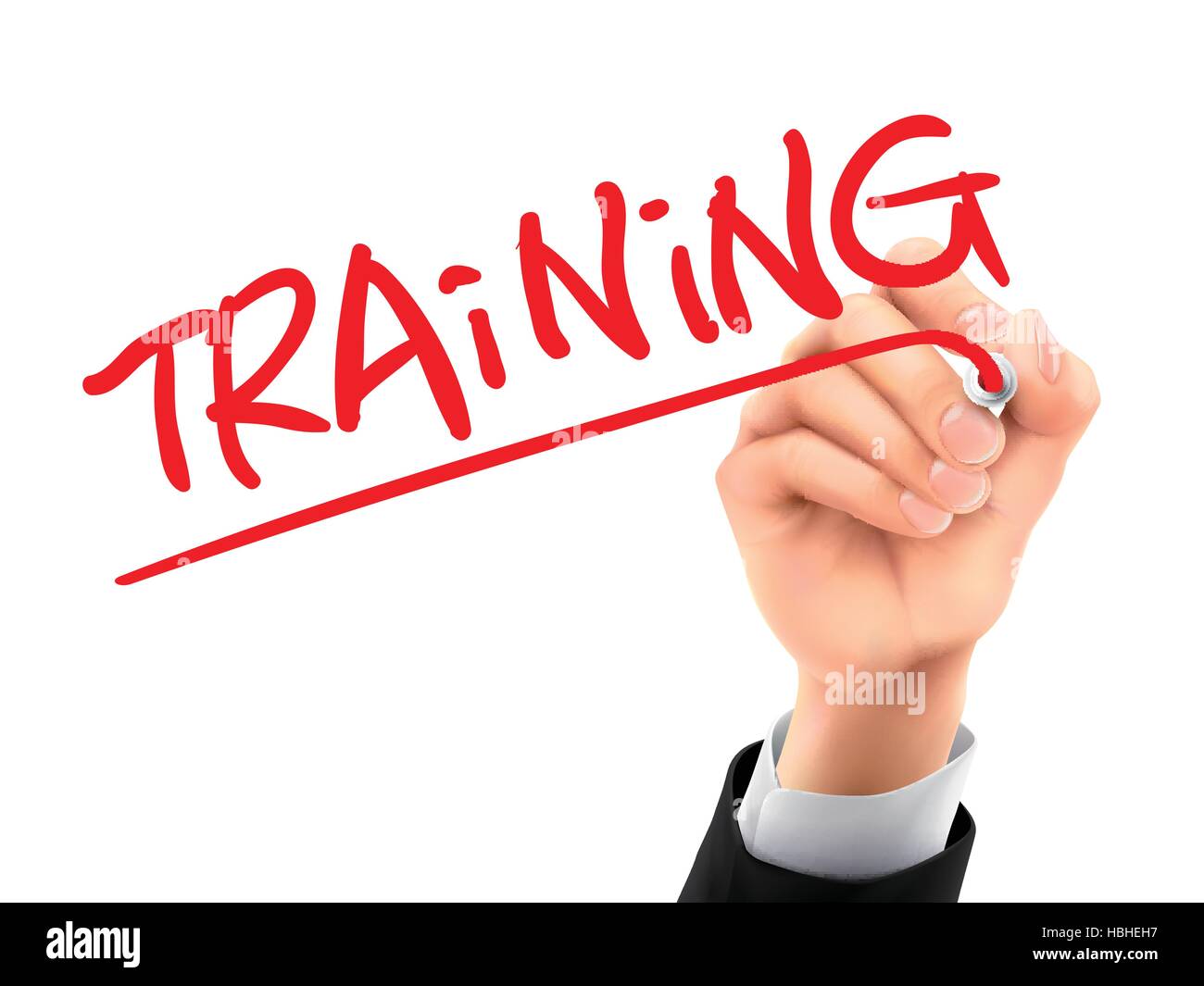 training word written by hand on a transparent board Stock Vector Image ...