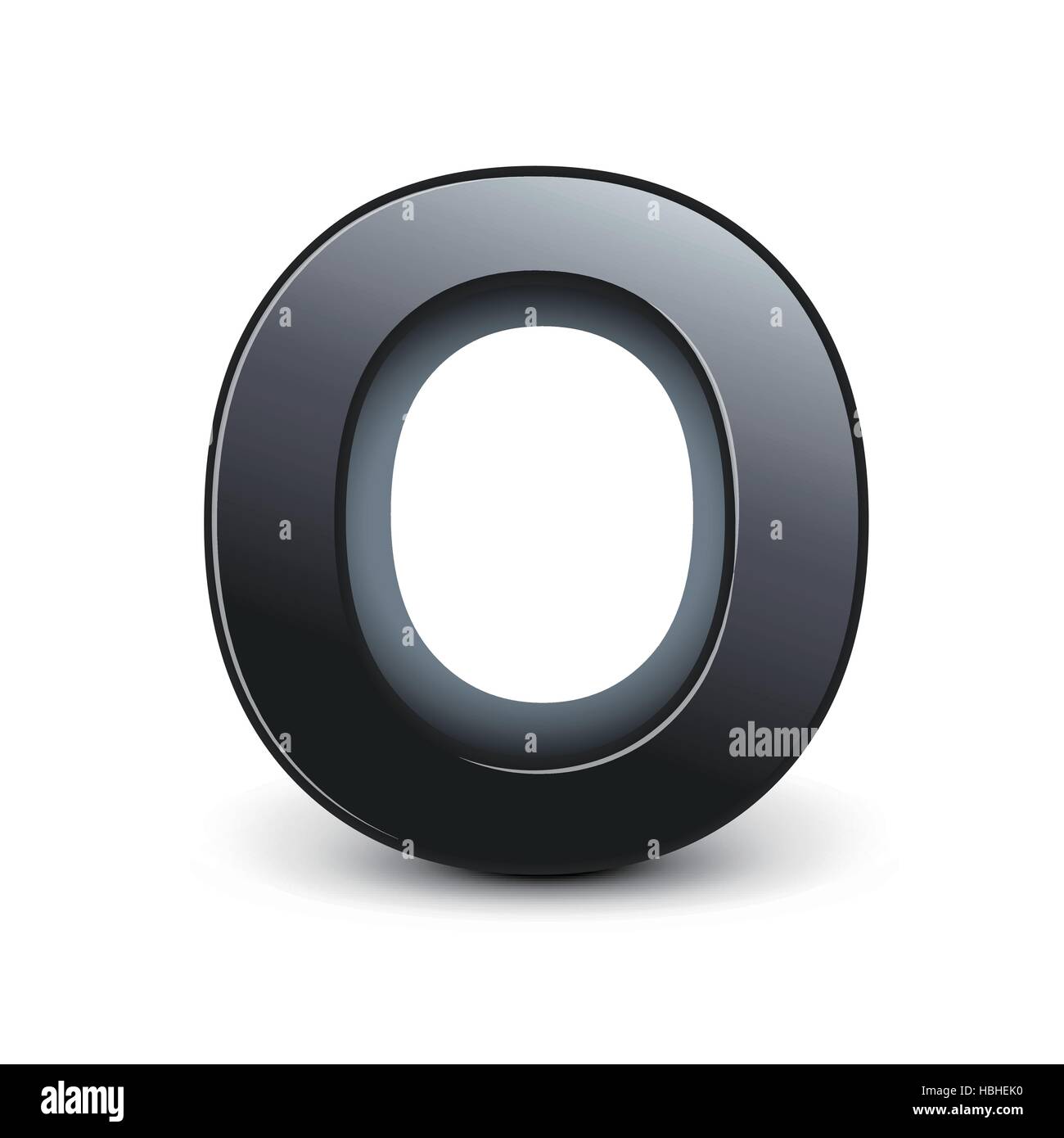 3d black letter O isolated on white background Stock Vector Image & Art ...