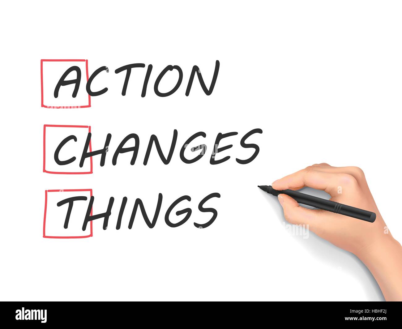 Act action changes things Stock Vector Images - Alamy