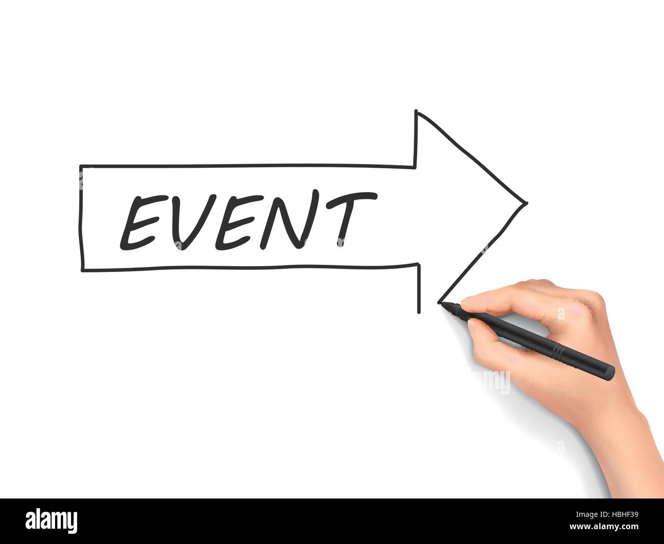 event word written by hand on white background Stock Vector Image & Art ...