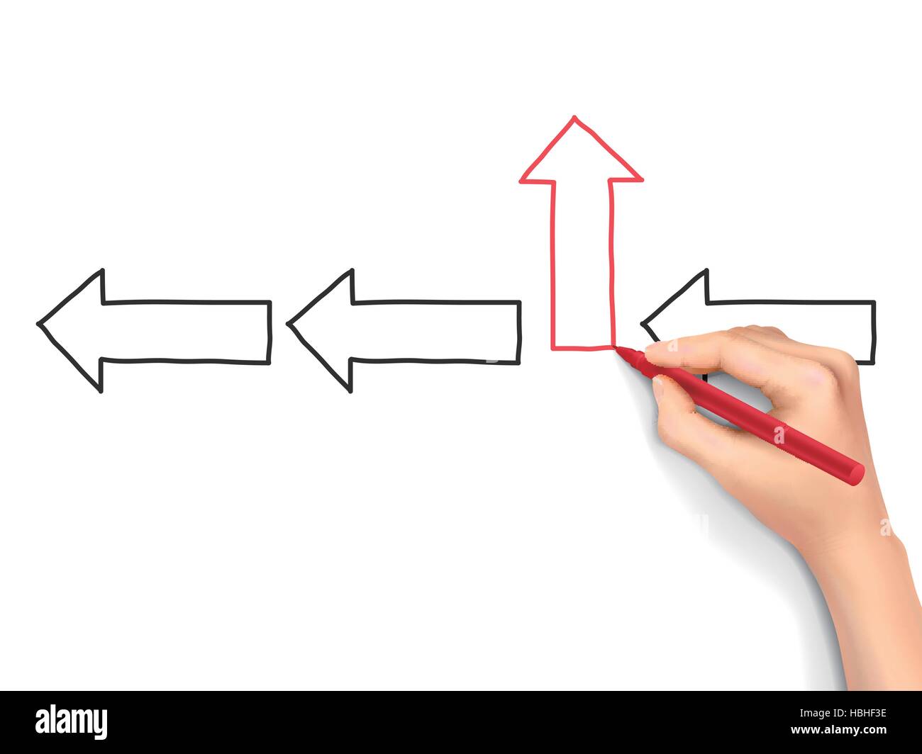 be different concept drawn by hand isolated on white background Stock ...