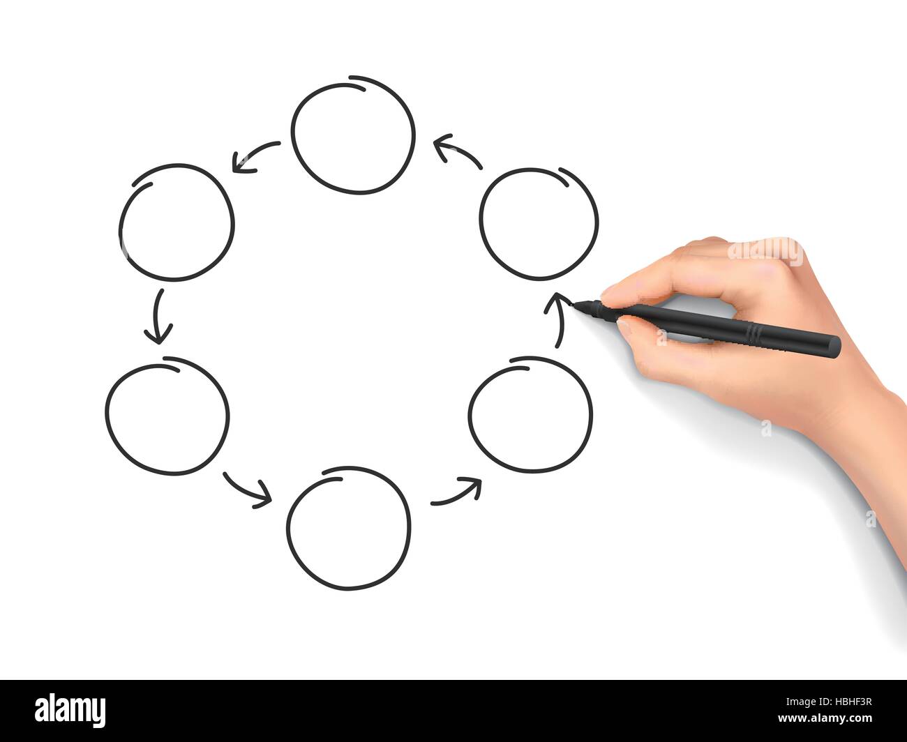 Blank cycle diagram Cut Out Stock Images & Pictures - Alamy