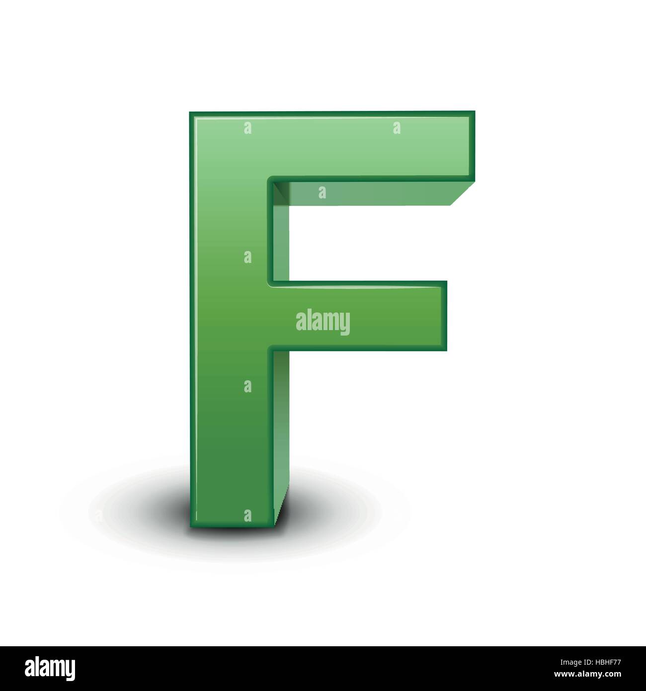 3d green letter F isolated on white background Stock Vector Image & Art ...
