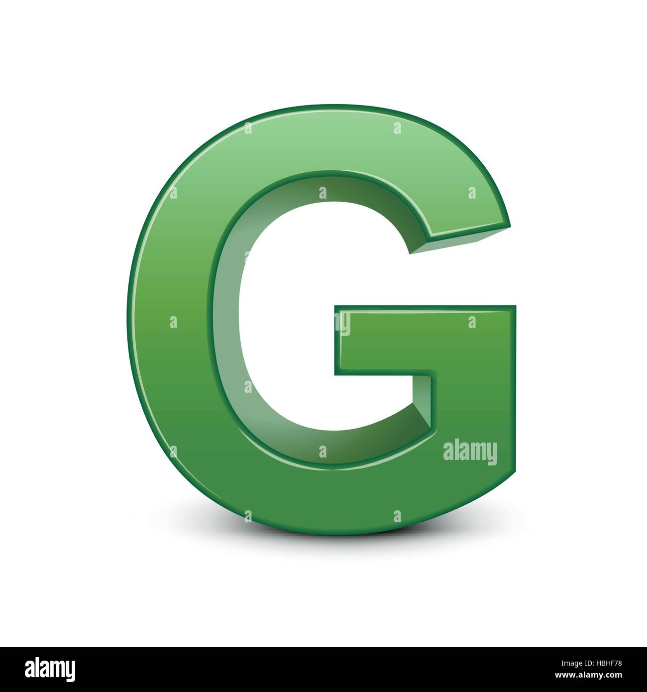 3d green letter G isolated on white background Stock Vector Image & Art - Alamy