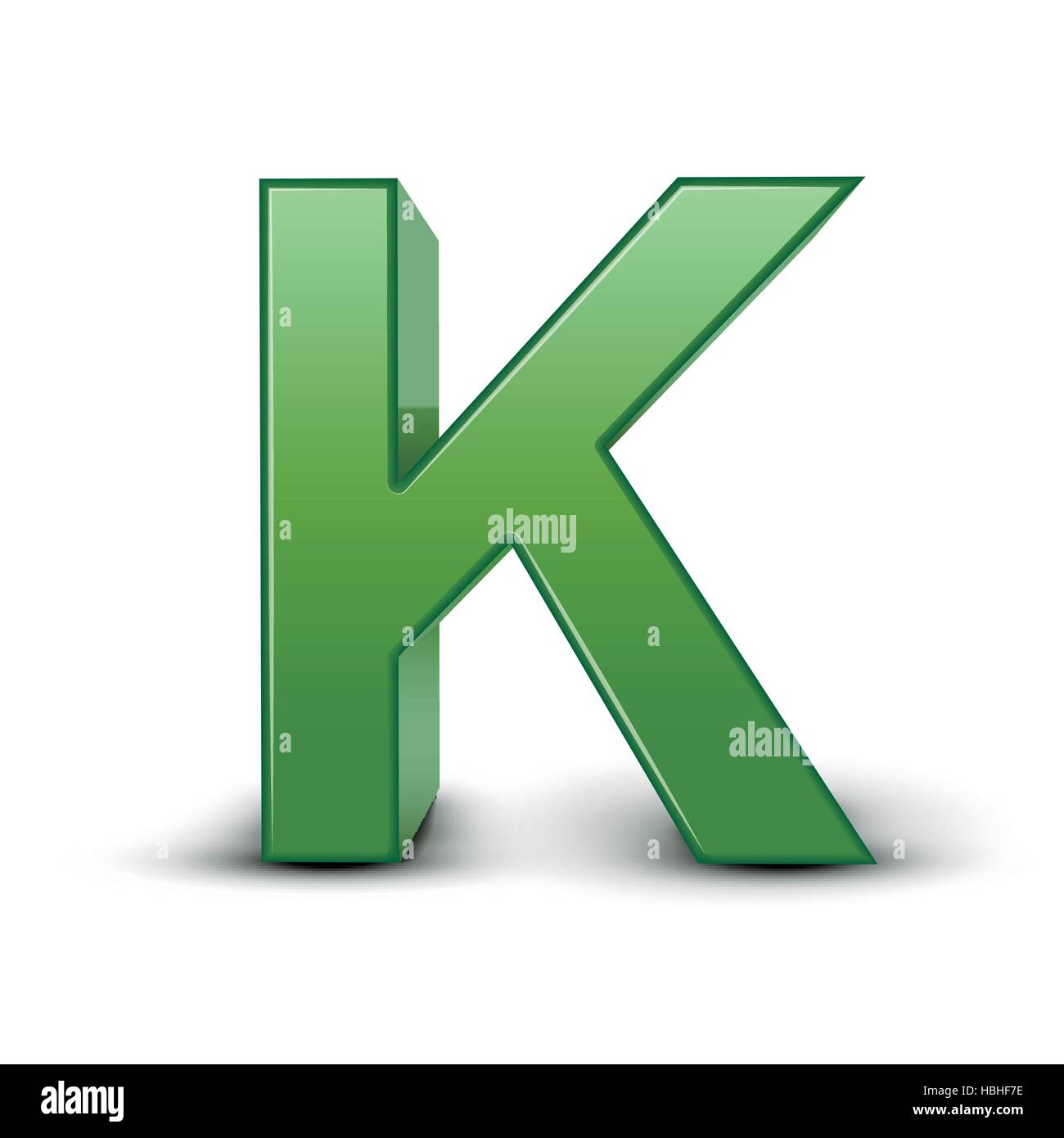 3d green letter K isolated on white background Stock Vector Image & Art ...