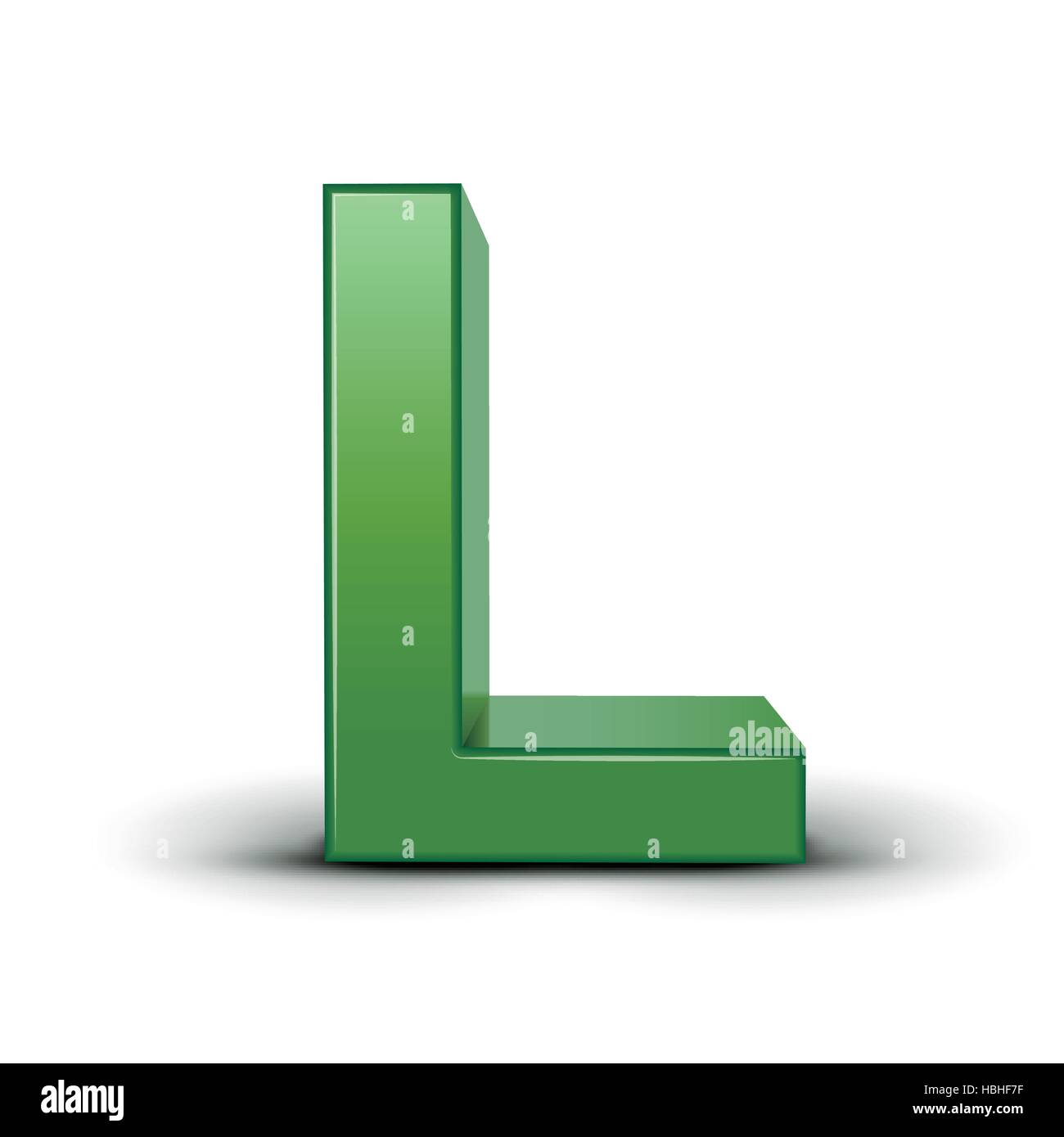 3d green letter L isolated on white background Stock Vector Image & Art ...