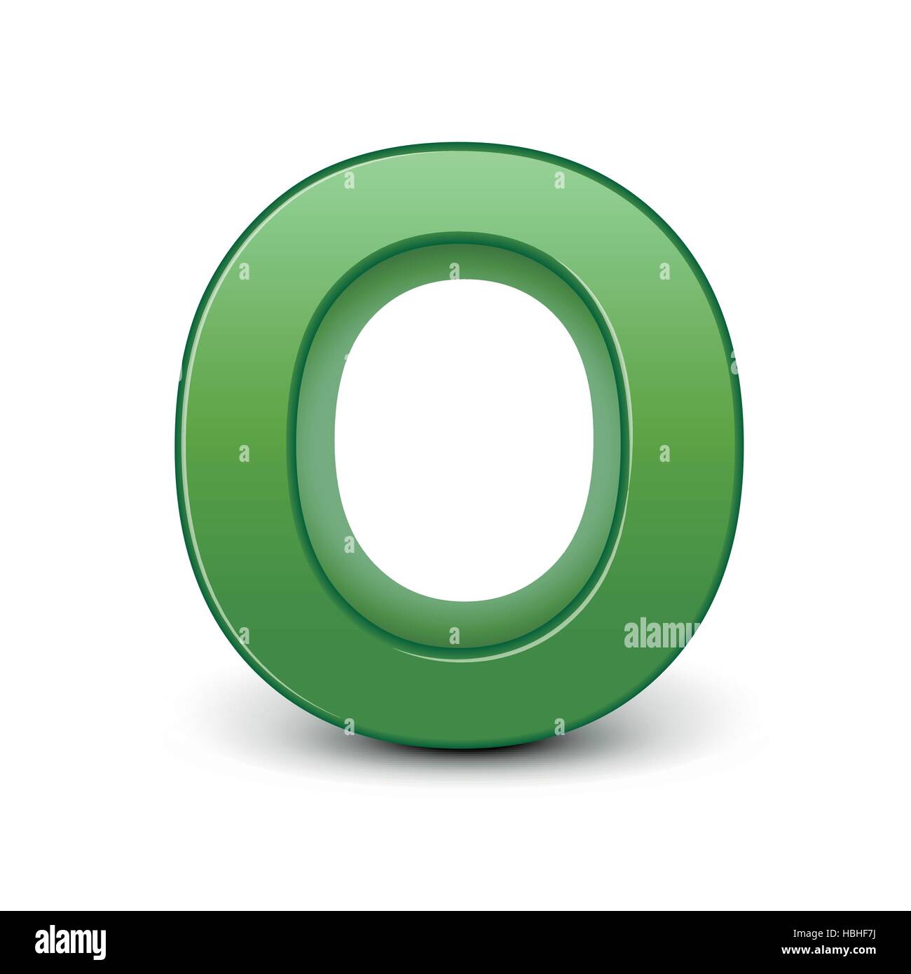 3d green letter O isolated on white background Stock Vector Image & Art ...