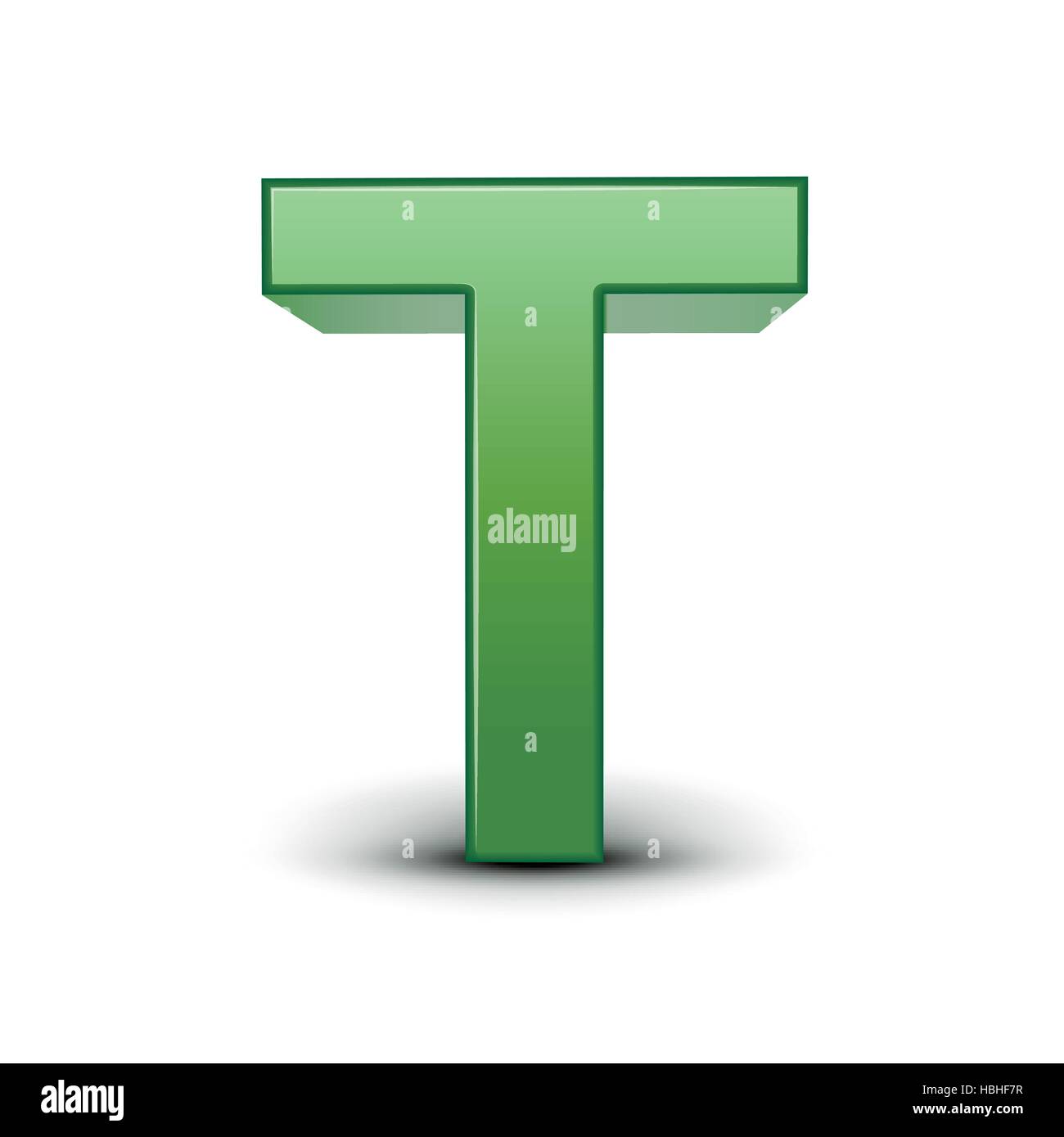3d green letter T isolated on white background Stock Vector Image & Art ...