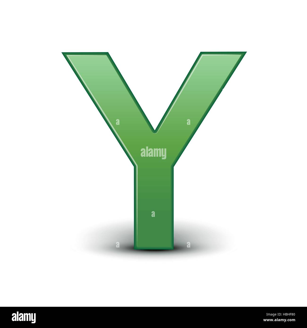 3d green letter Y isolated on white background Stock Vector Image & Art ...