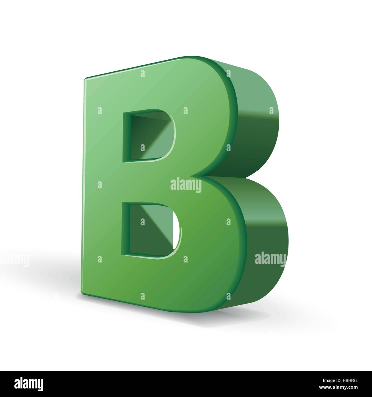 3d green letter B isolated on white background Stock Vector Image & Art ...