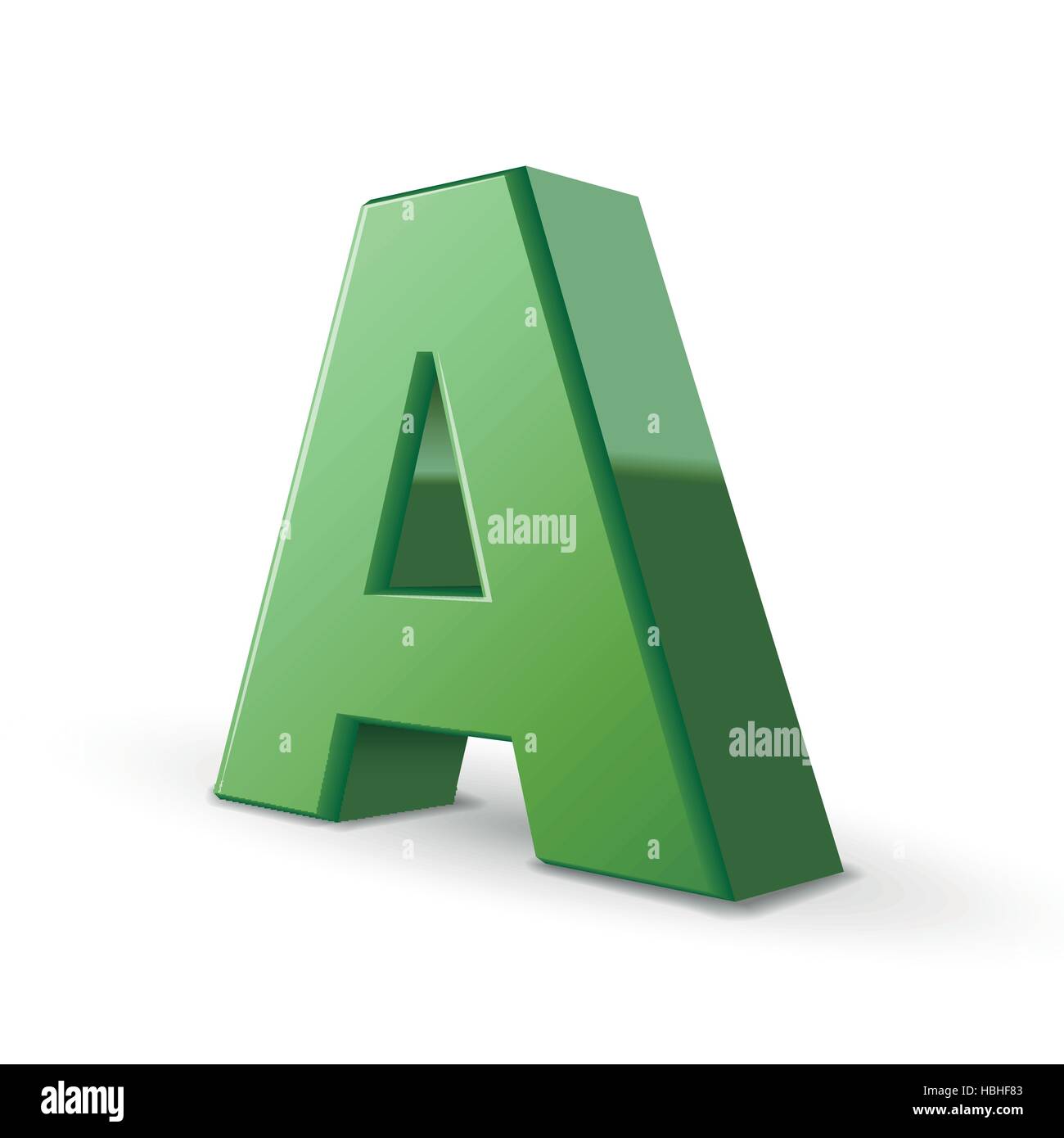 Green letter a Cut Out Stock Images & Pictures - Alamy