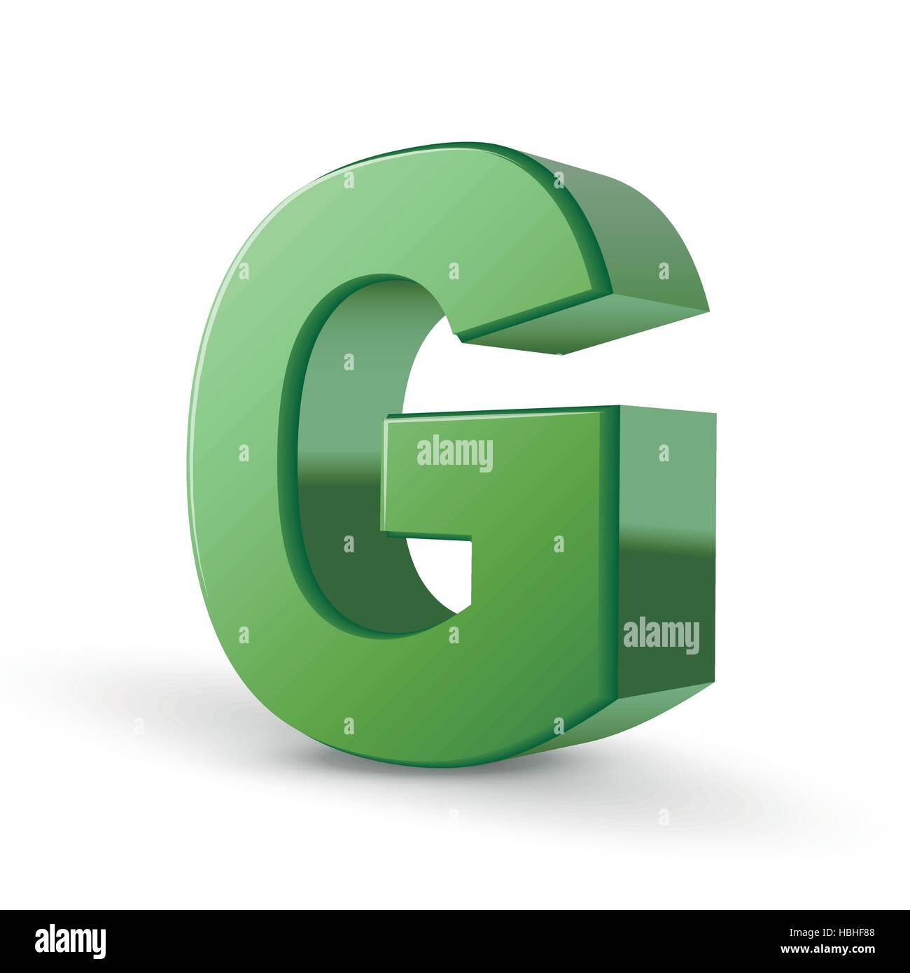 3d green letter G isolated on white background Stock Vector Image & Art ...