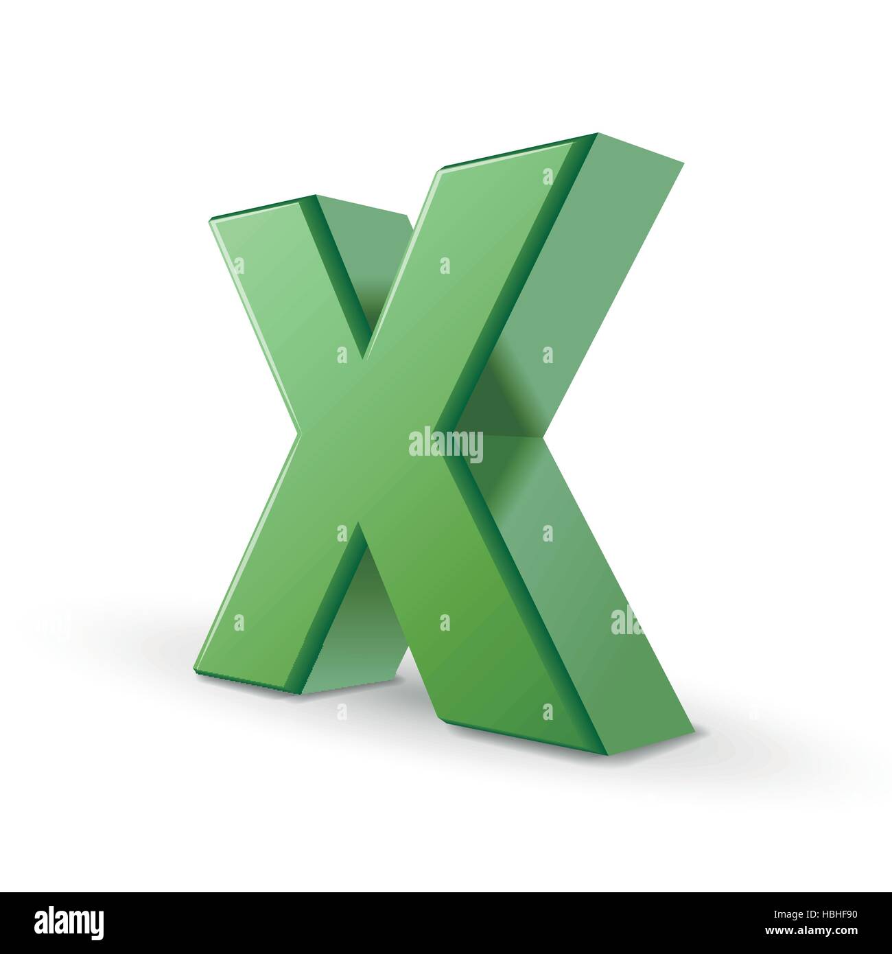 3d letter green x Stock Vector Images - Alamy