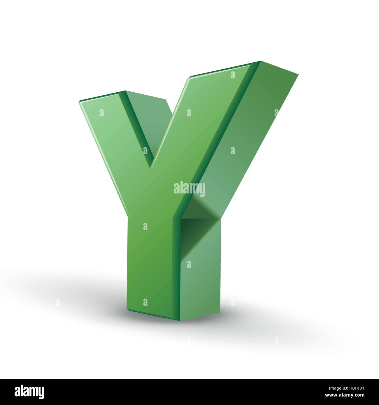 3d green letter Y isolated on white background Stock Vector Image & Art ...