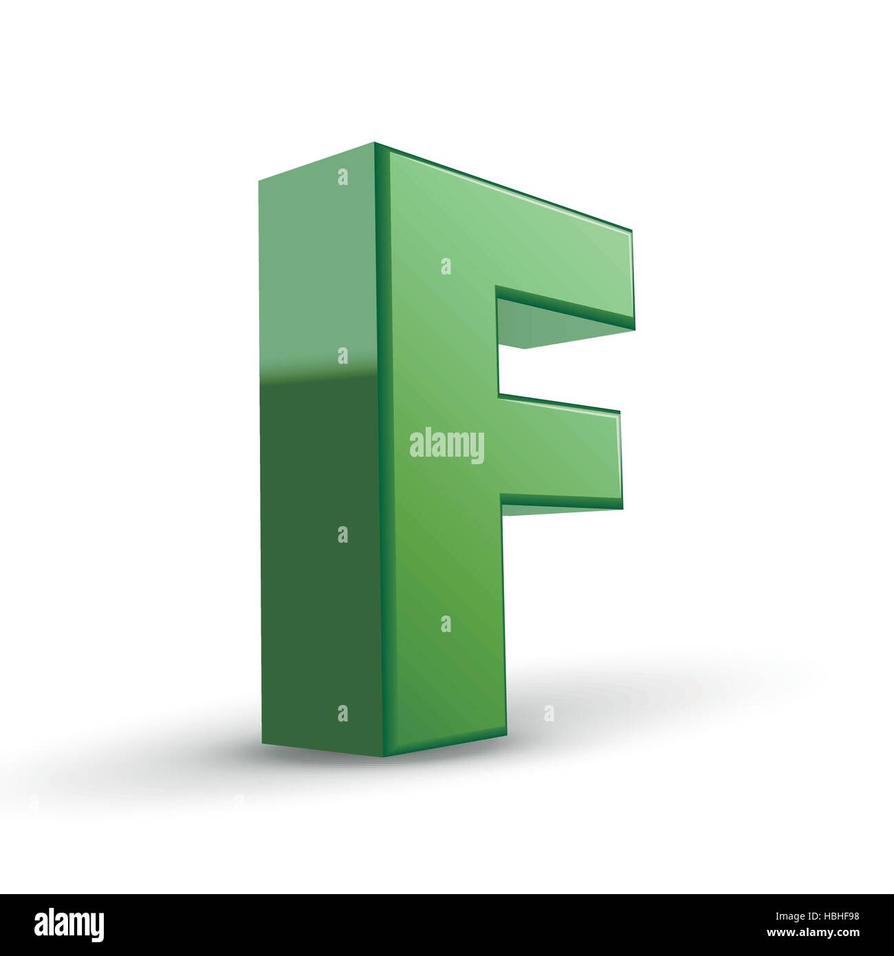 3d green letter F isolated on white background Stock Vector Image & Art ...