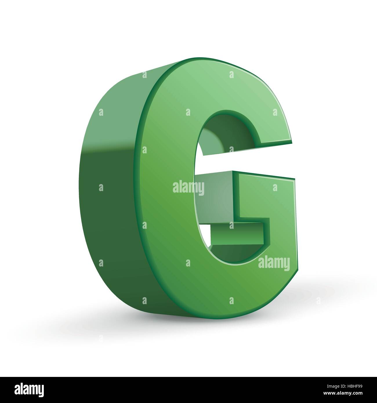 3d green letter G isolated on white background Stock Vector Image & Art ...