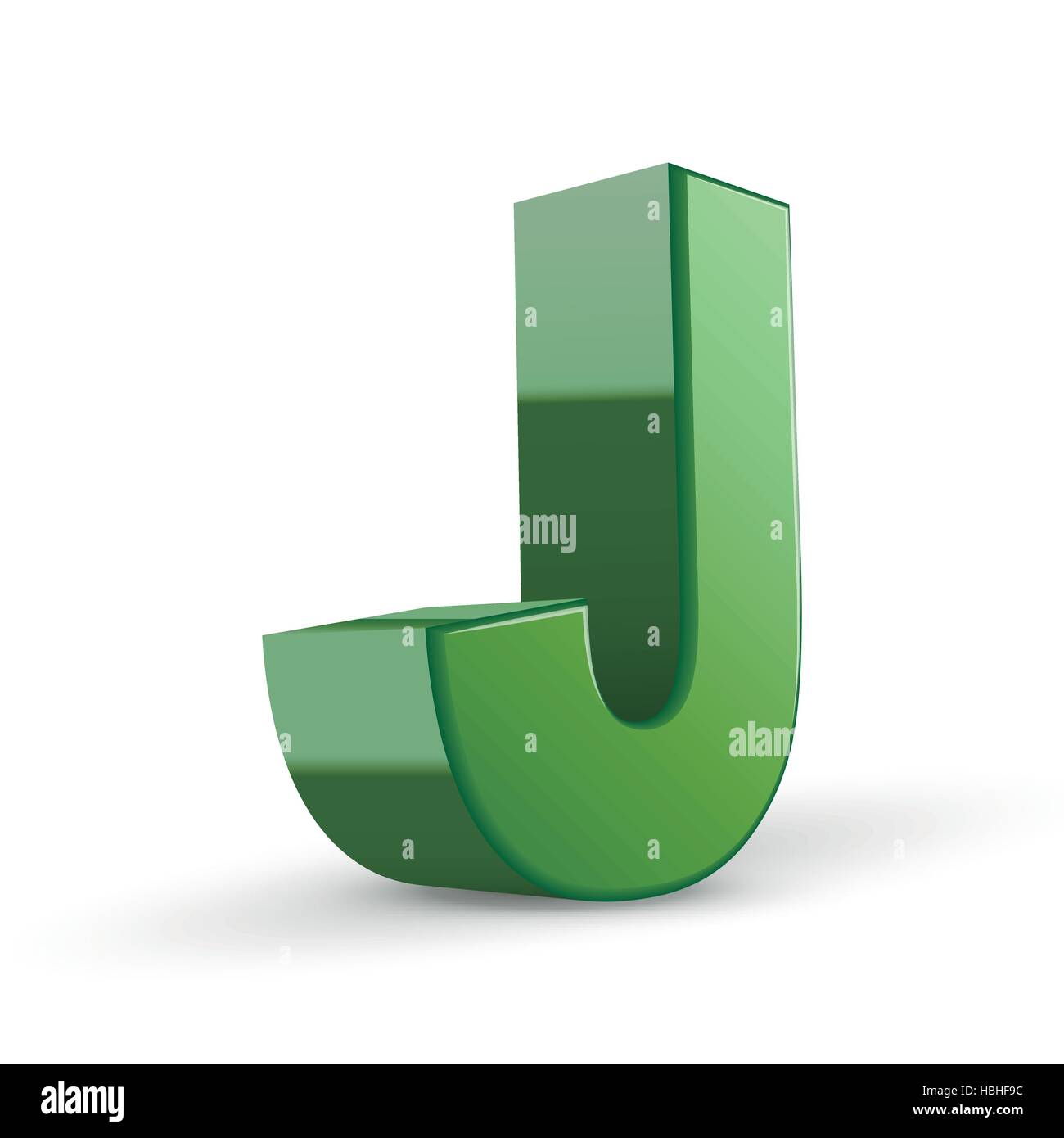 3d green letter J isolated on white background Stock Vector Image & Art ...
