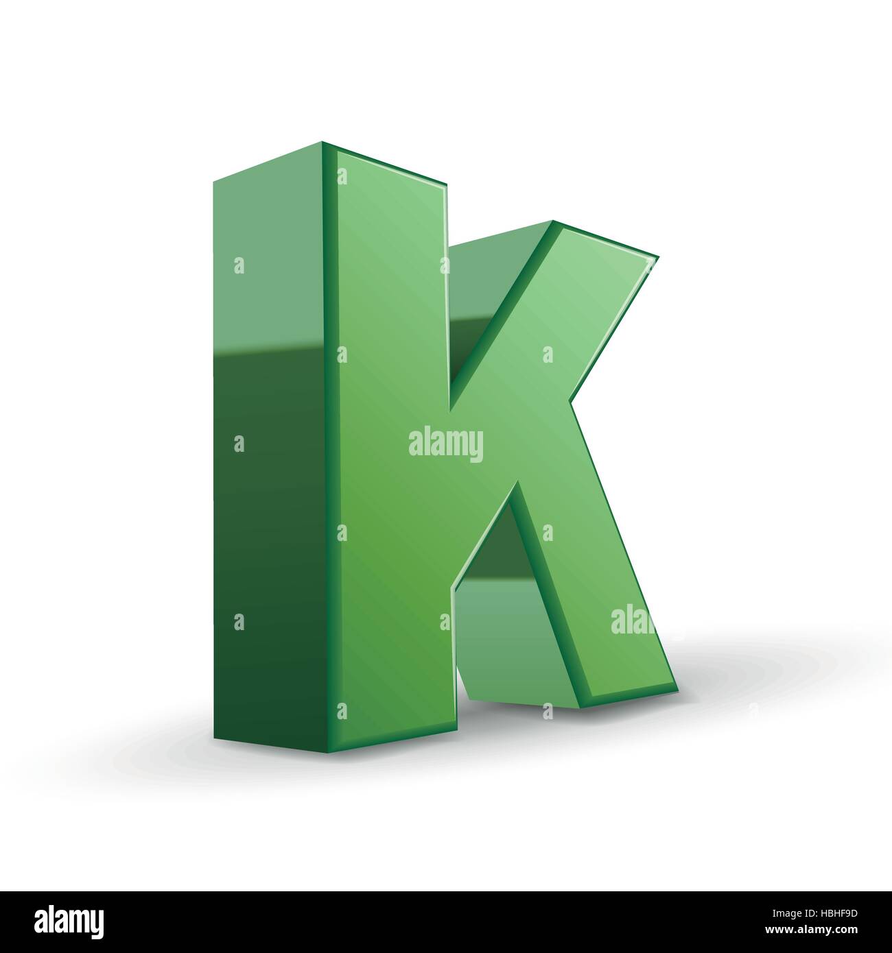 3d green letter K isolated on white background Stock Vector Image & Art ...