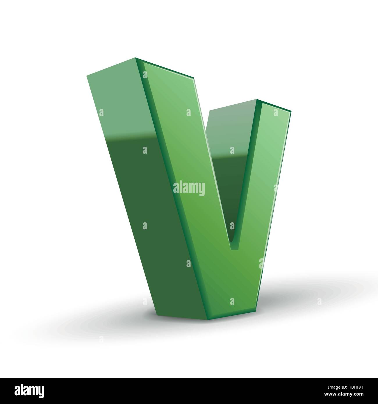 3d green letter V isolated on white background Stock Vector Image & Art ...