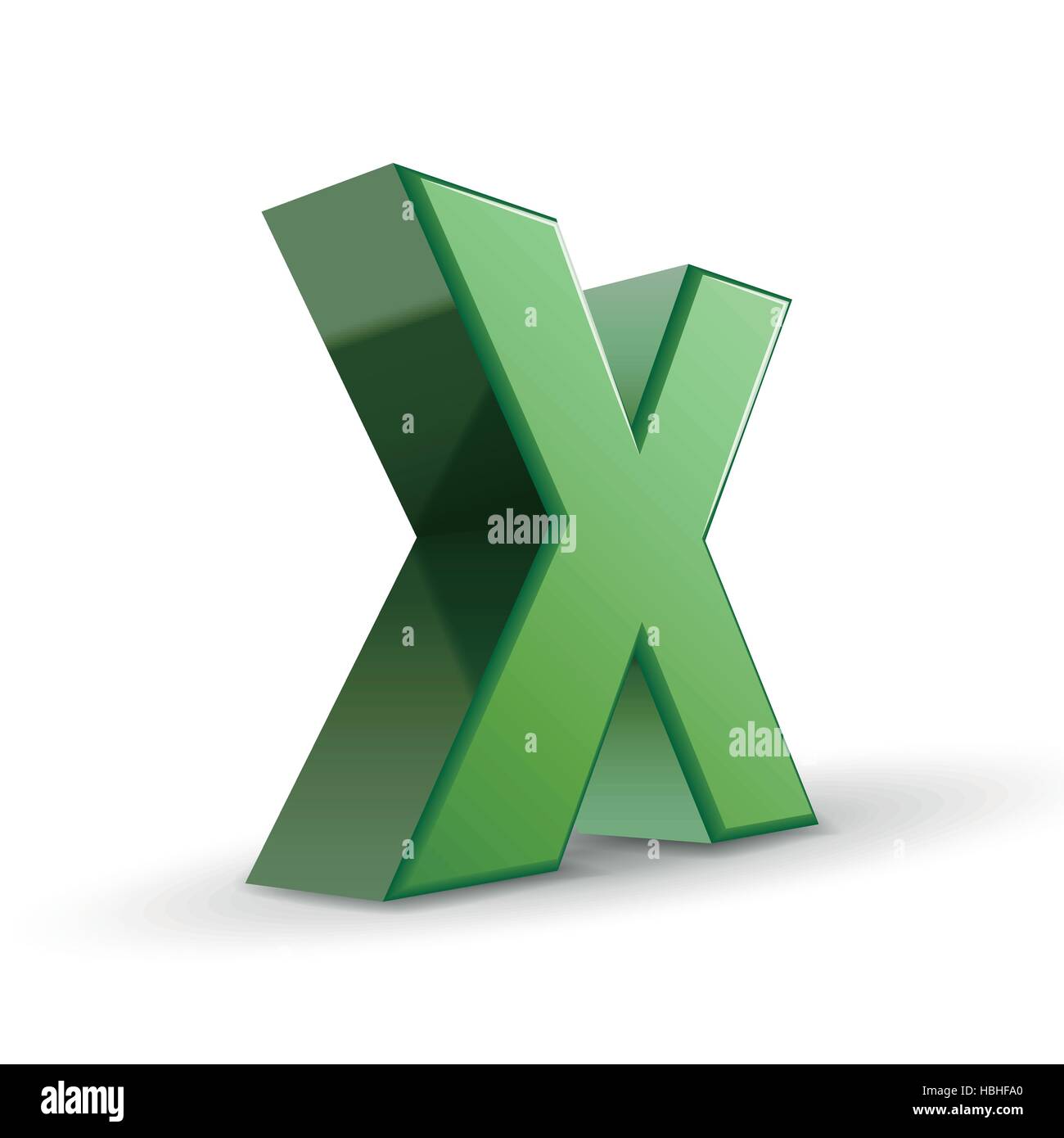Green letter x hi-res stock photography and images - Alamy