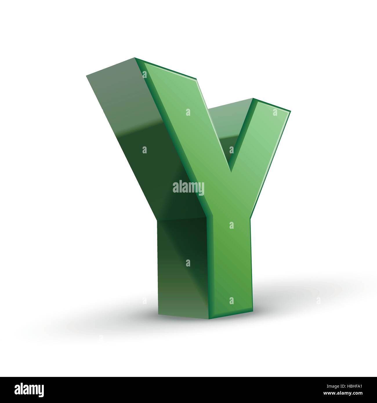 3d green letter Y isolated on white background Stock Vector Image & Art ...