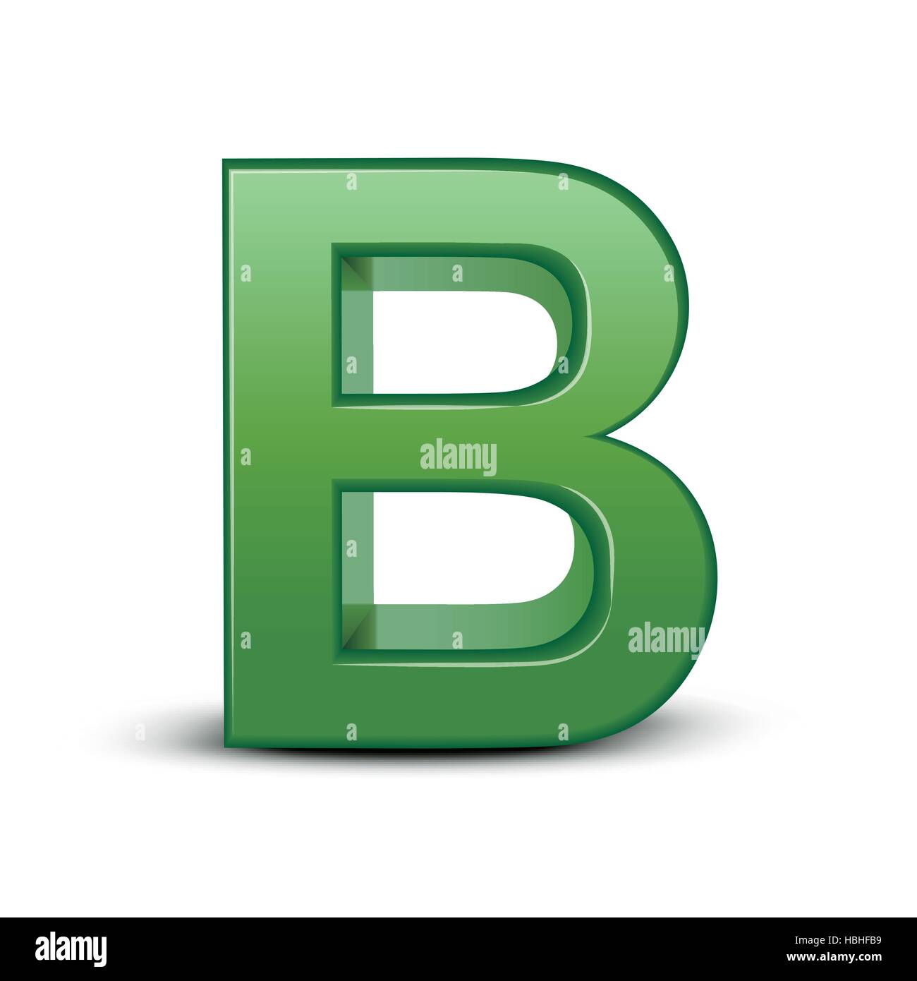 3d green letter B isolated on white background Stock Vector Image & Art ...