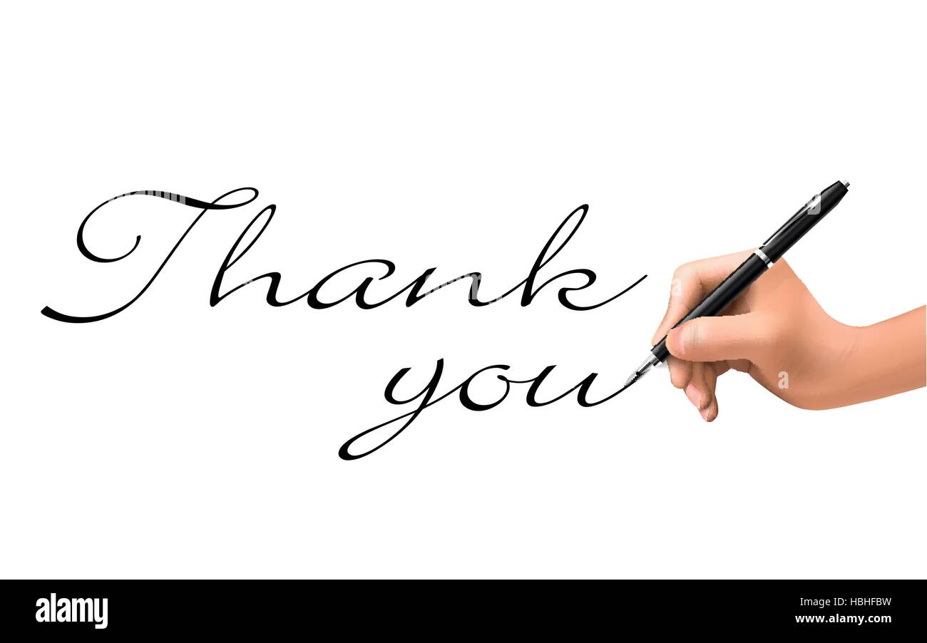 Thank you words written Stock Vector Images - Alamy