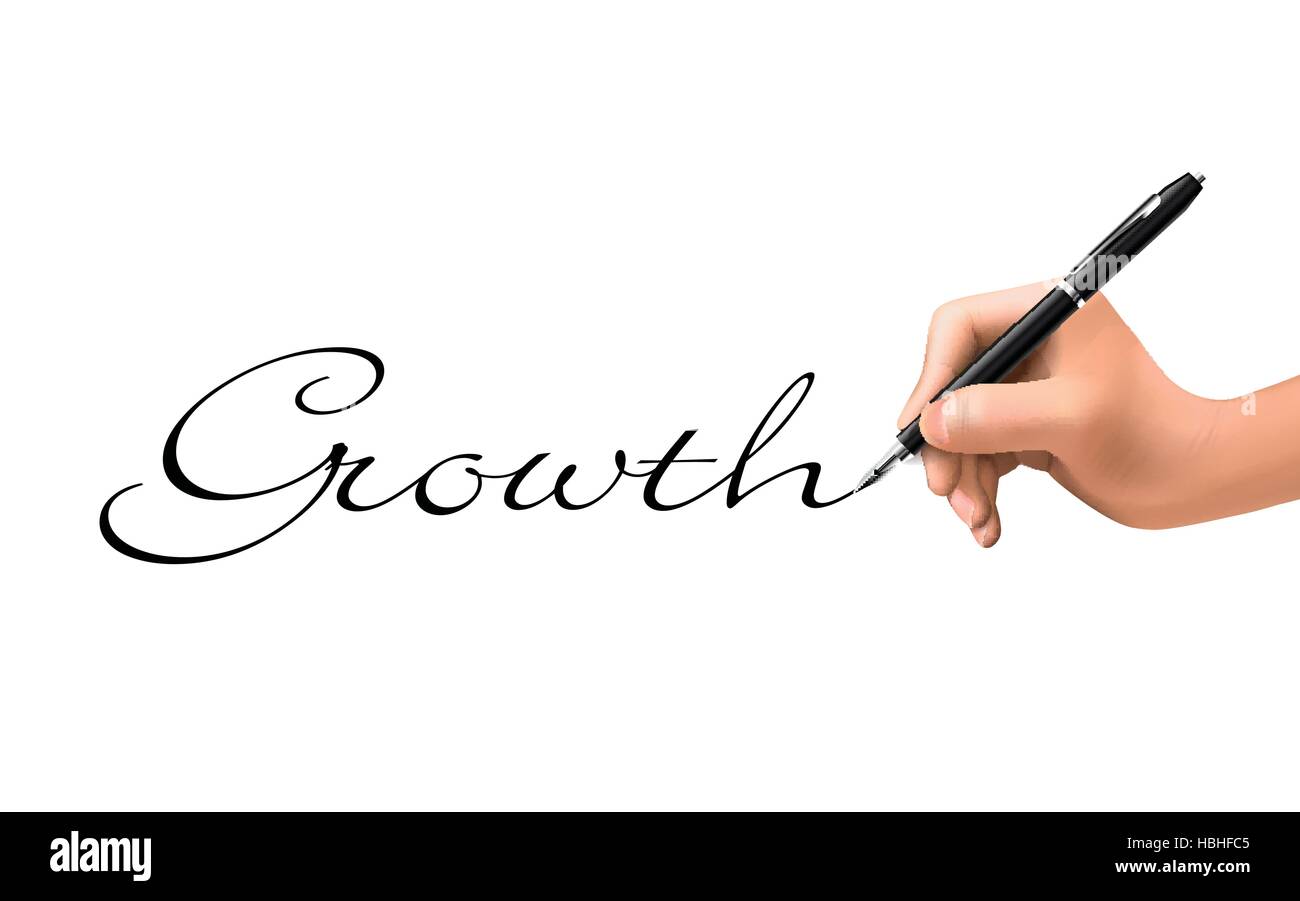 growth word written by 3d hand over white Stock Vector Image & Art - Alamy