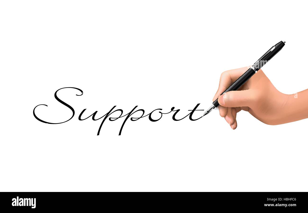 support word written by 3d hand over white Stock Vector Image & Art - Alamy