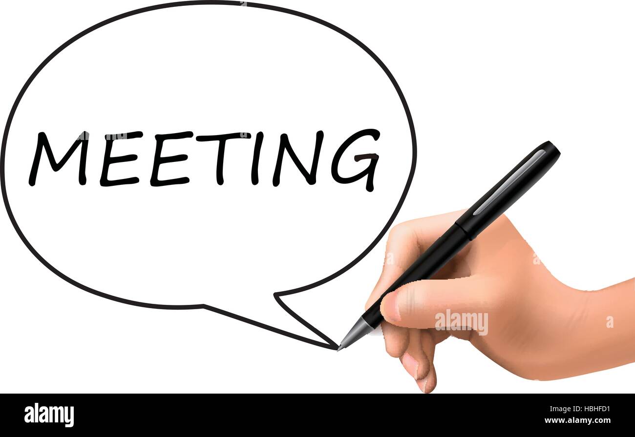 Writing meeting Stock Vector Images - Alamy