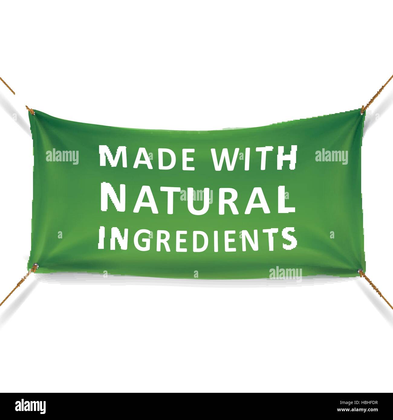 made with natural ingredients banner isolated over white background ...