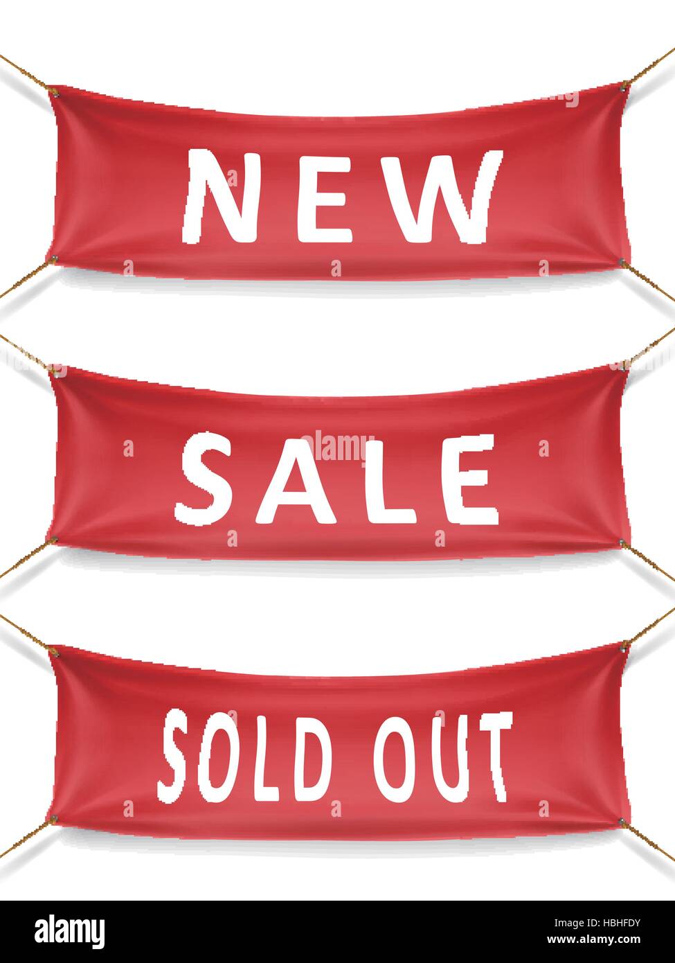 new, sale and sold out banner isolated over white background Stock ...