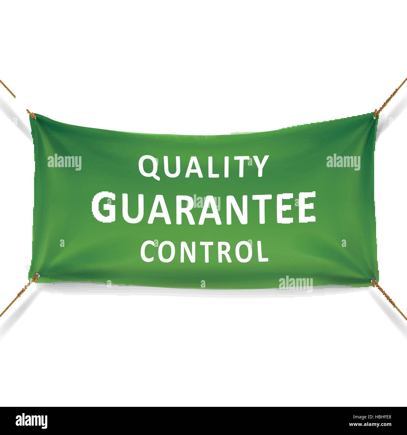 quality guarantee control banner isolated over white background Stock ...